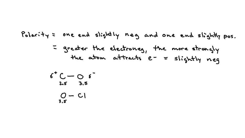 SOLVED: Indicate the direction Of polarity of each Of the covalent ...