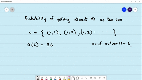 SOLVED: Two regular 6-sided dice are tossed Compute the probability ...