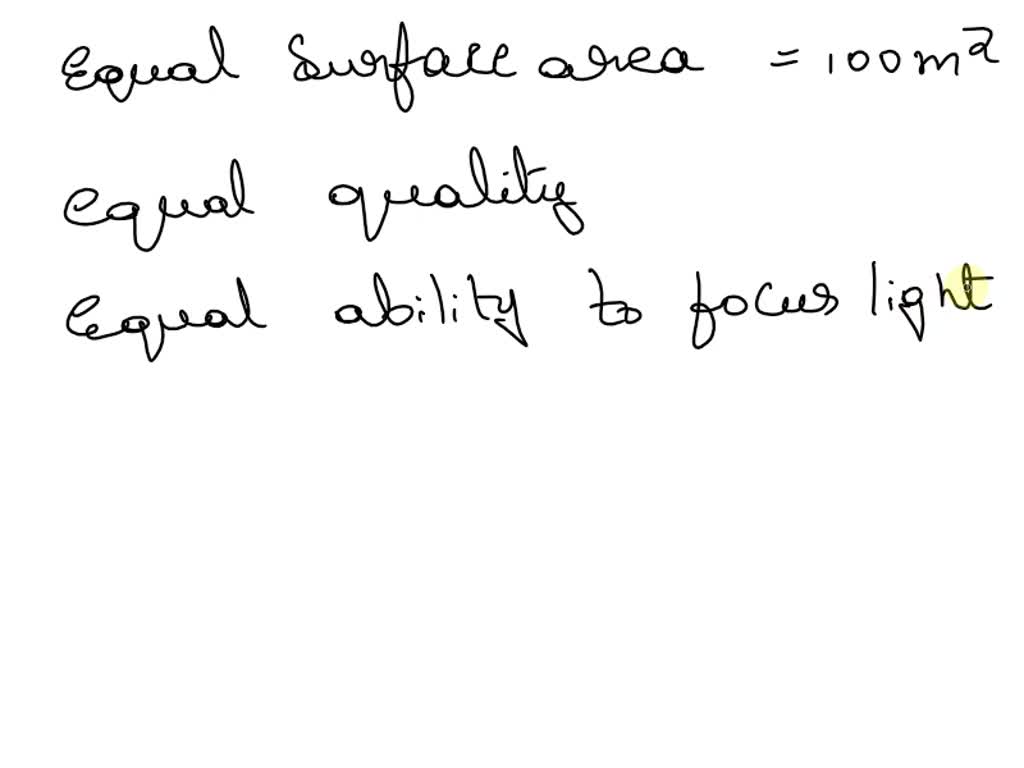 Part B Shown following are the primary mirror arrangements and total ...