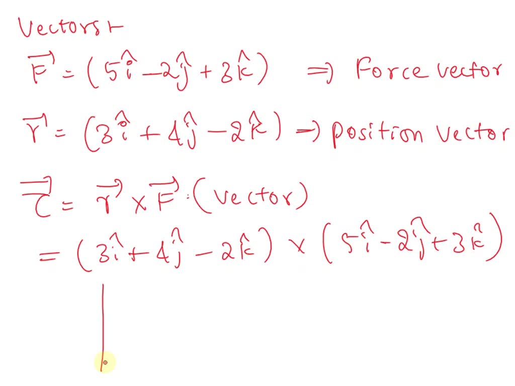 SOLVED: In unit-vector notation, what is the torque about the origin on a particle located at ...