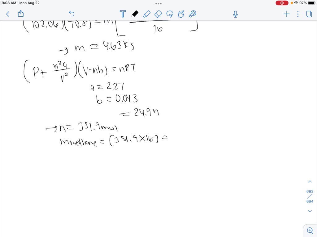 SOLVED: Calculate the mass of methane gas contained at 1500 psi and 88 F in a cylinder with ...