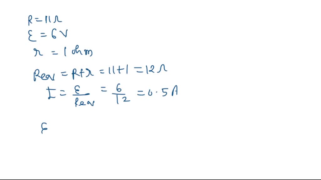 SOLVED: An 11 ohm resistor is connected across a battery of emf 6 V and ...