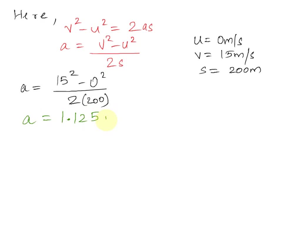 Solved A Car Starts From Rest And With Constant Acceleration Achieves