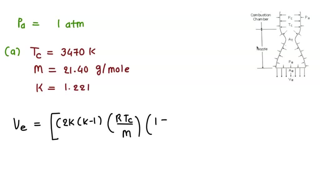 SOLVED: 04 40 Points liquid propellant rocket engine operates on liquid ...