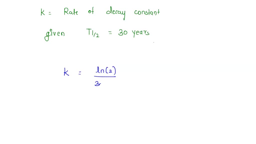 SOLVED: The Cs-131 nuclide has a half-life of 30 years. After 120 years ...