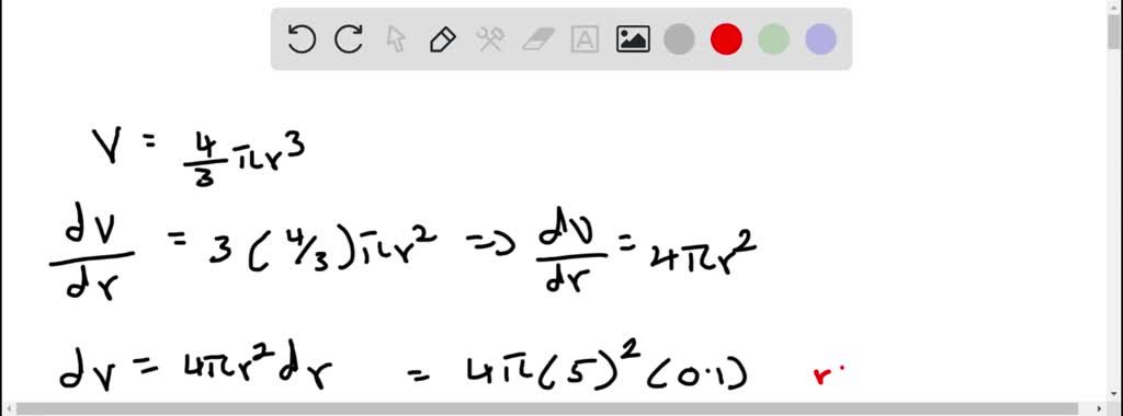 SOLVED: Use differentials to estimate the maximum and relative error when computing the surface ...