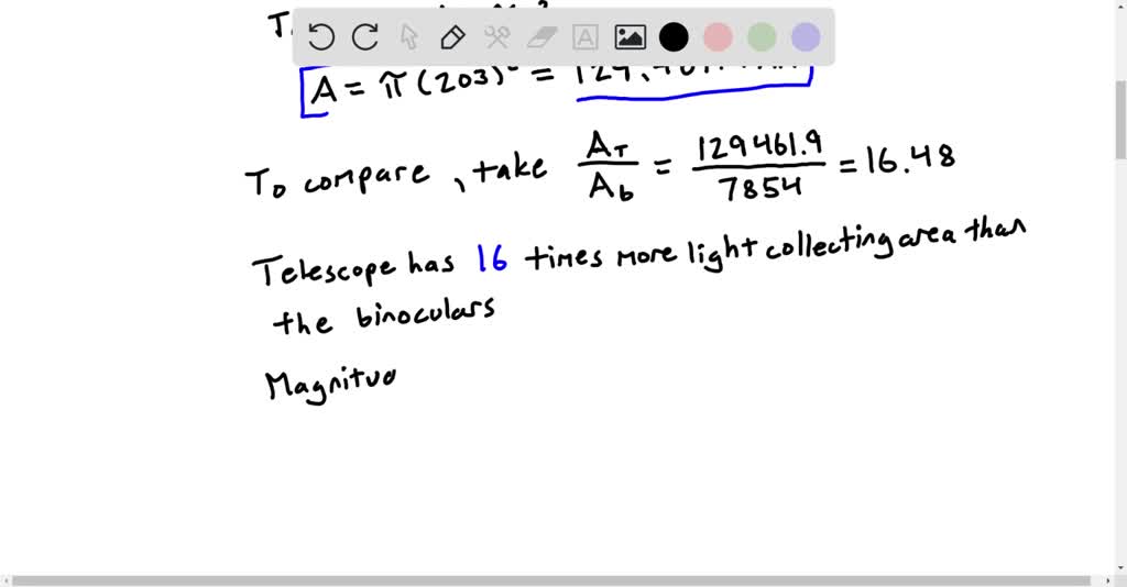 SOLVED: Light-gathering power of a telescope is directly proportional ...