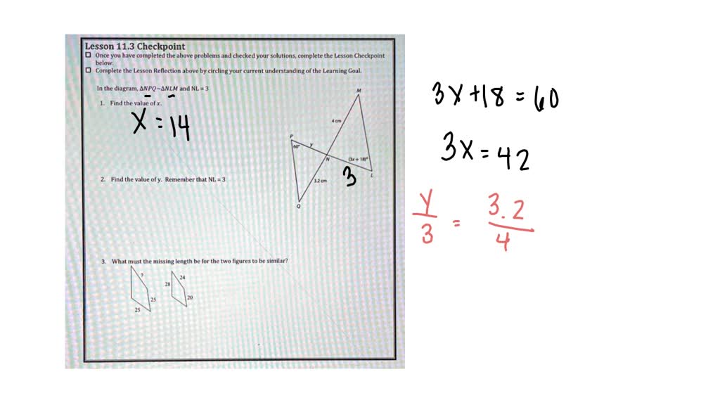 Lesson 11.3 Checkpoint Geometry Once you have completed the above ...