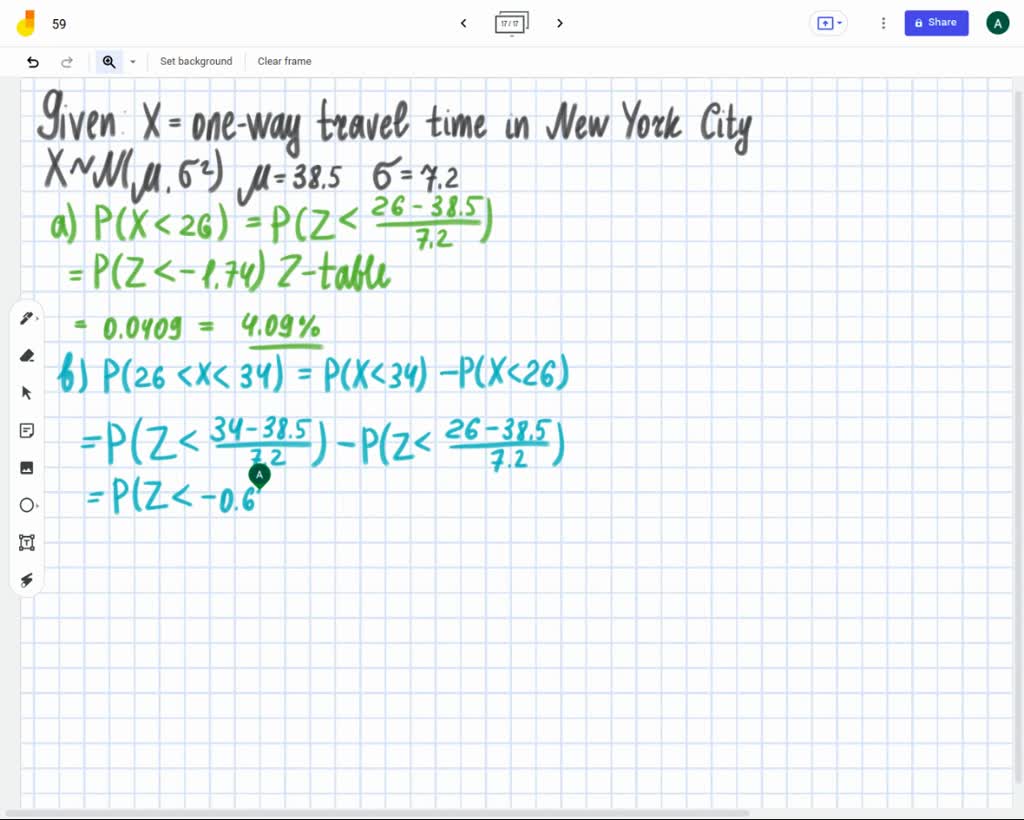 SOLVED: Among the thirty largest U.S. cities, the mean one-way commute ...