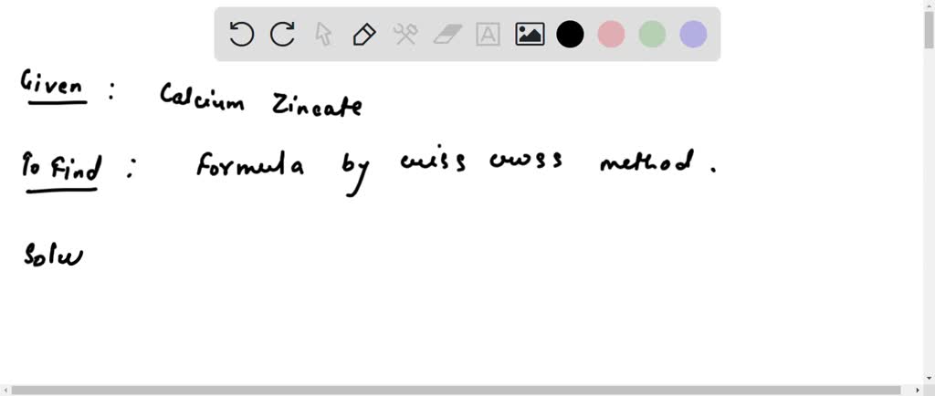 Write the chemical formula of Calcium zincate by crisscross method.