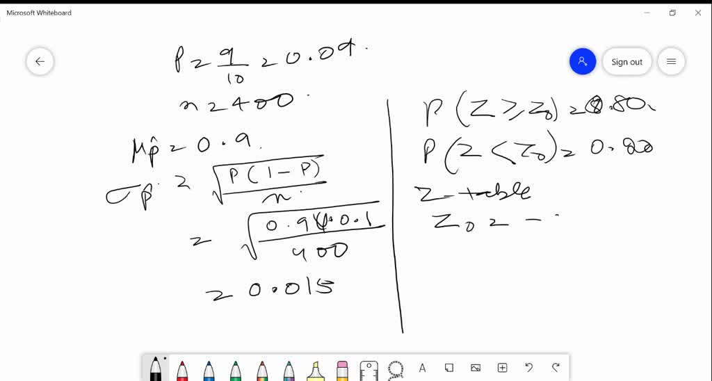 Solved Normal Distribution Has A Mean Of 80 And A Standard Deviation Of 20 Find The 65