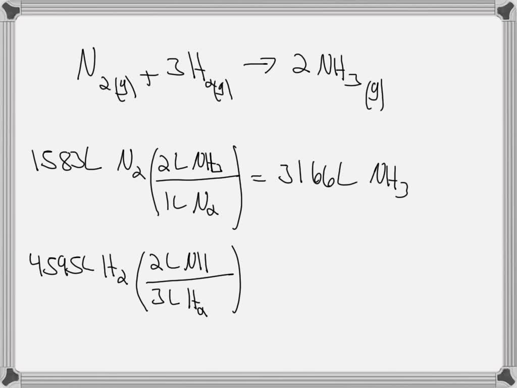 SOLVED: The Haber Process synthesizes ammonia at elevated temperatures ...
