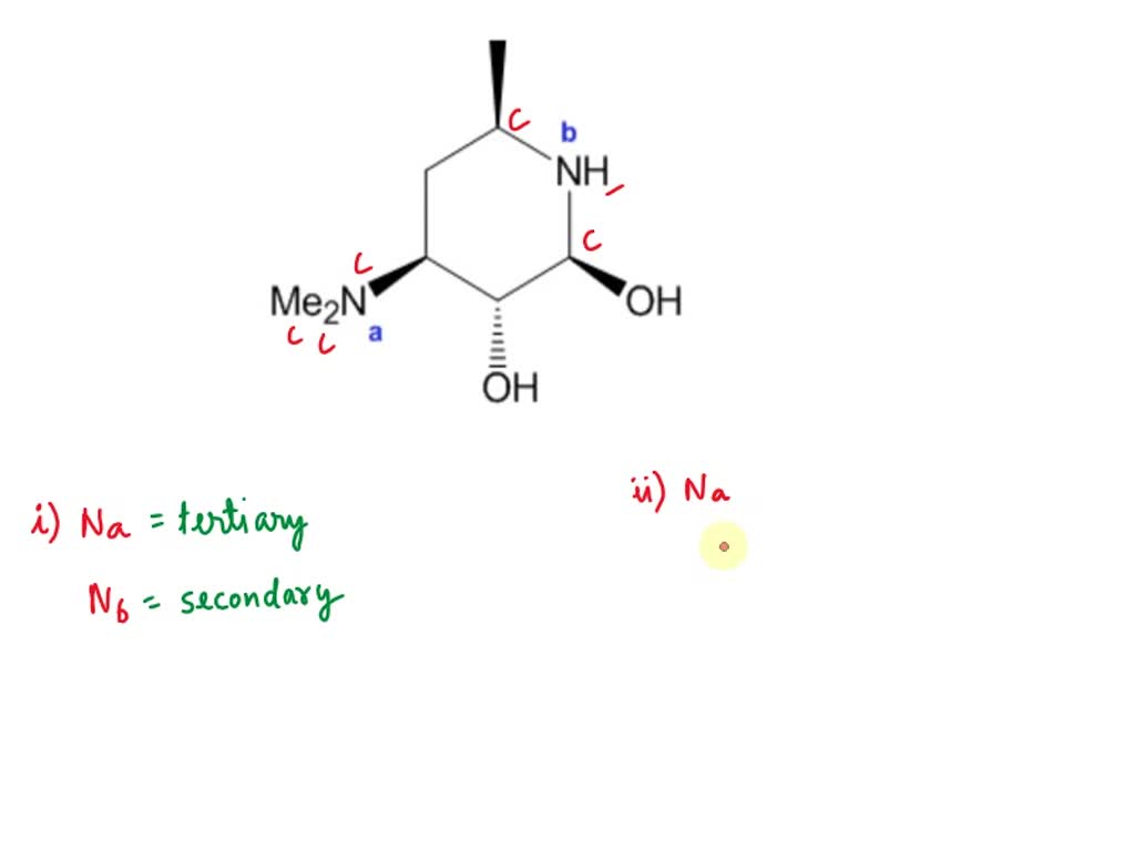 SOLVED: Classify each nitrogen in this compound as (i) primary ...