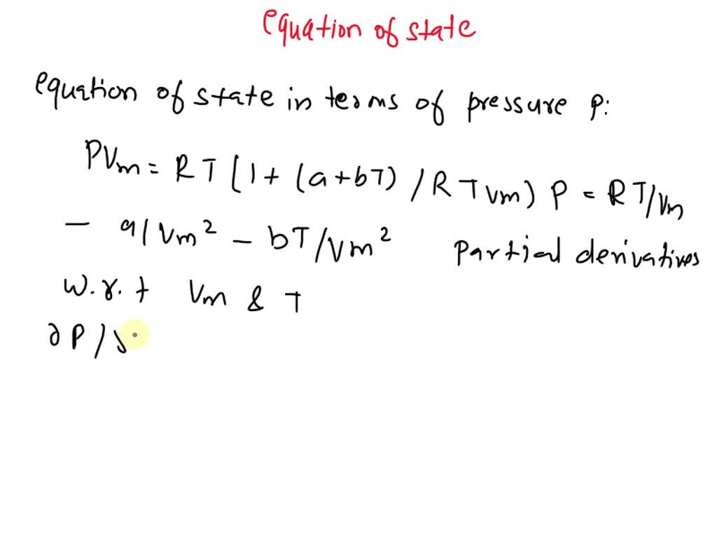 SOLVED: The equation of state of a certain gas is given by PVm/RT = 1 ...