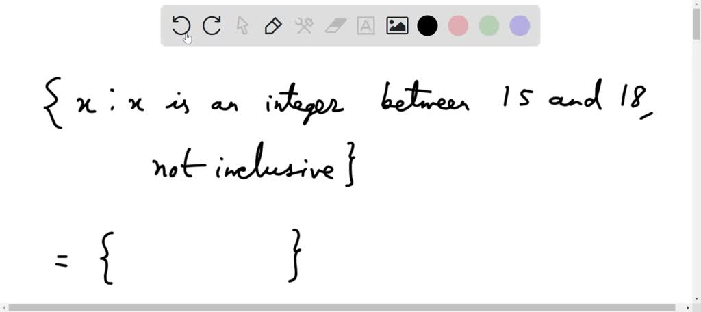 Solved Use Set Notation To List All The Elements Of The Set X X Is An Integer Between 15 And 1686