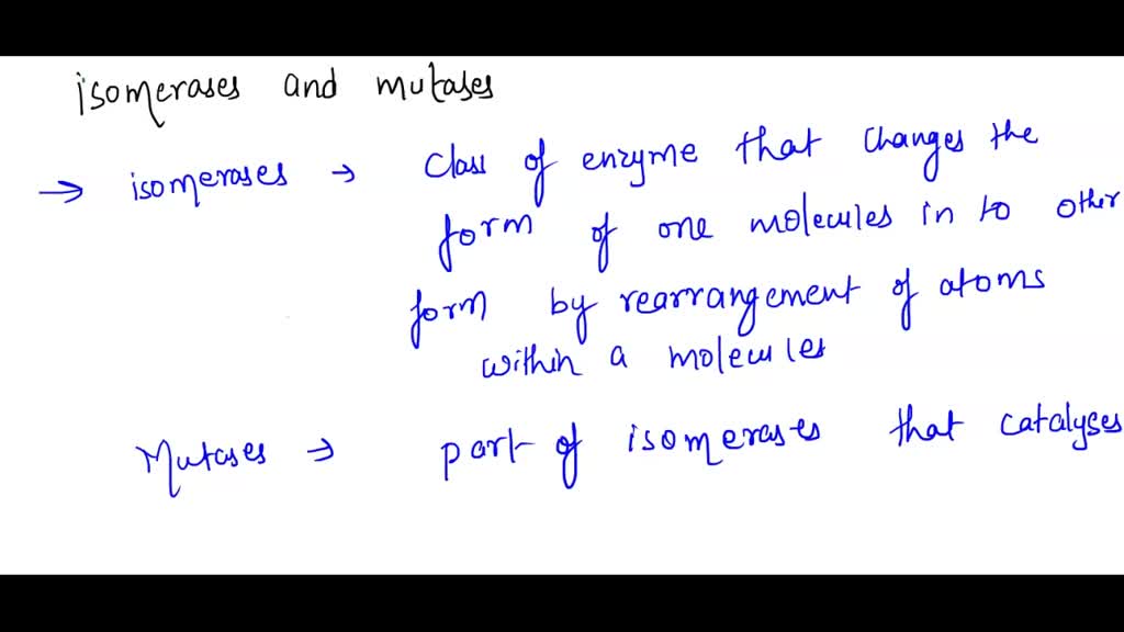 SOLVED: What is the difference between the types of reactions catalyzed ...
