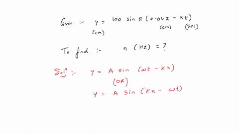 A certain transverse wave on a rope is described by vxt a...