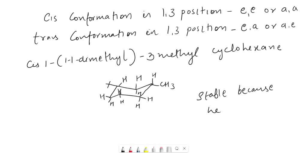 SOLVED: 1. draw equatorial stable chair conformation. 2. draw an isomer in meso form.