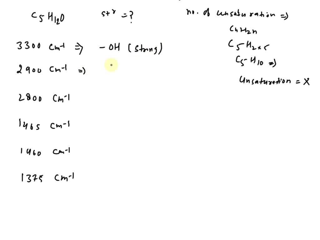 SOLVED: Deduce the structure of an unknown compound with molecular formula C5H12O using ...