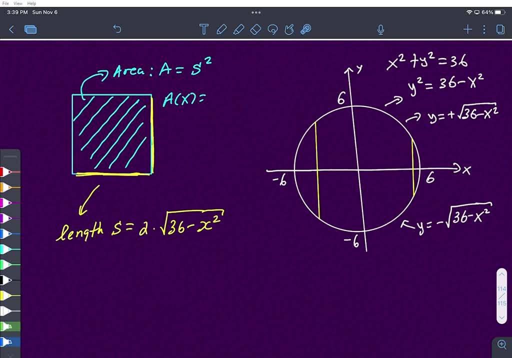 Solved Point The Base Of A Solid Is A Circular Disk With Radius 6 Parallel Cross Sections