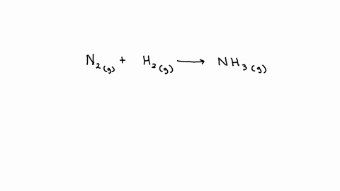 Balance the equation for the formation of ammonia from...