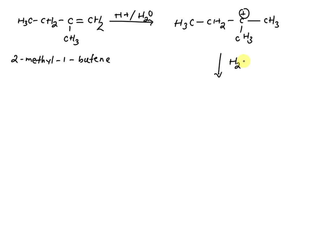 SOLVED: Acid-catalyzed hydration of 2-methyl-1-butene would yield which of the following? A ...