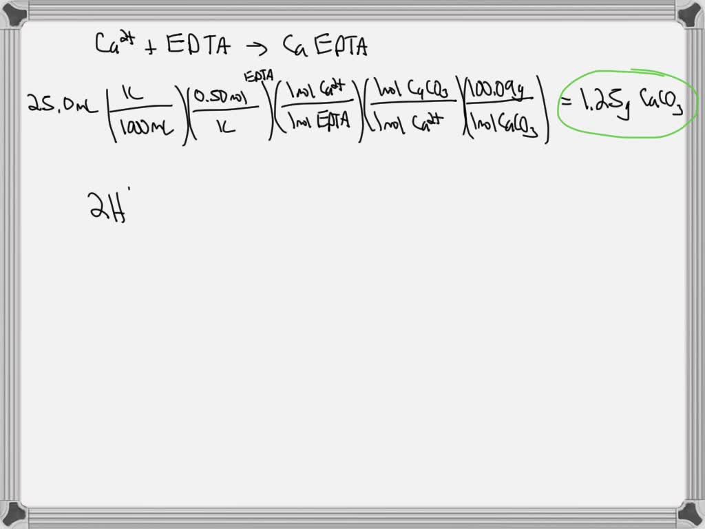 SOLVED: EDTA solutions of a known concentration are used to determine ...