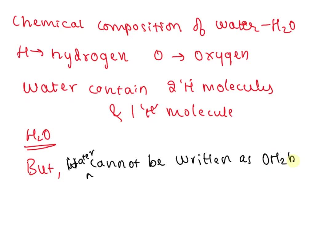SOLVED: What is H2O? Can we write it as OH2? If not, why not?