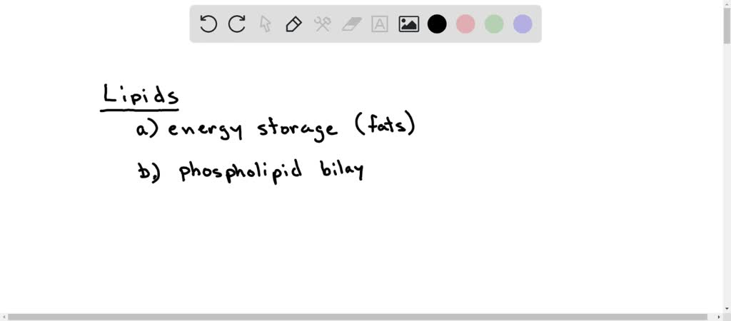SOLVED: 4. Which of the following are biological functions of lipids? a) energy storage b ...