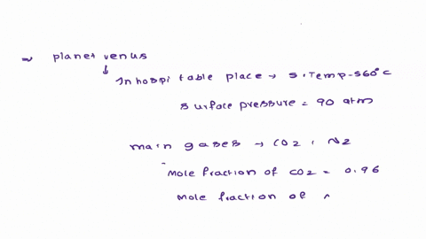 The atmosphere of Venus contains carbon dioxide and nitrogen gases. At ...