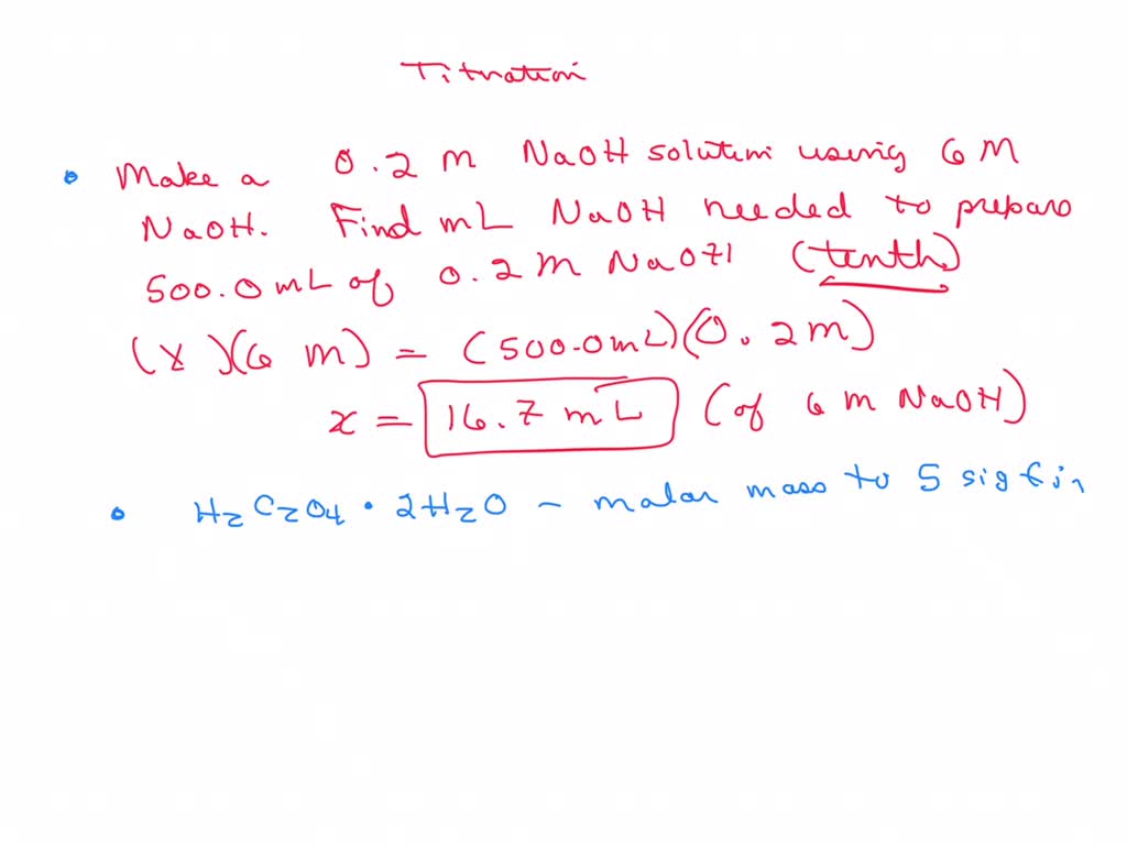 SOLVED: Titration of an Acid with a Base Pre-lab assignment In part A of the procedure, you will ...