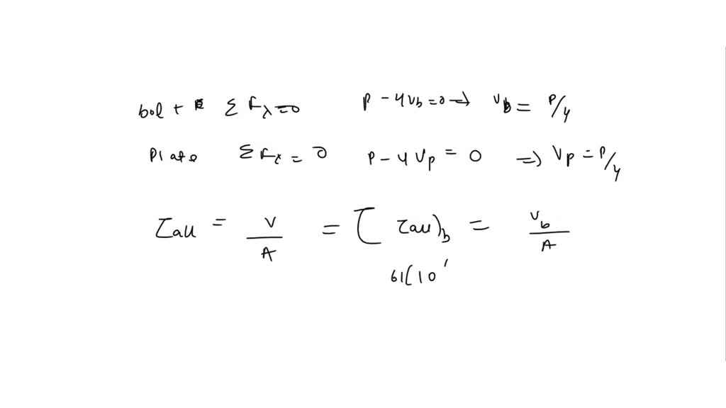 The average shear stress in each of the 6-mm diameter bolts and along ...