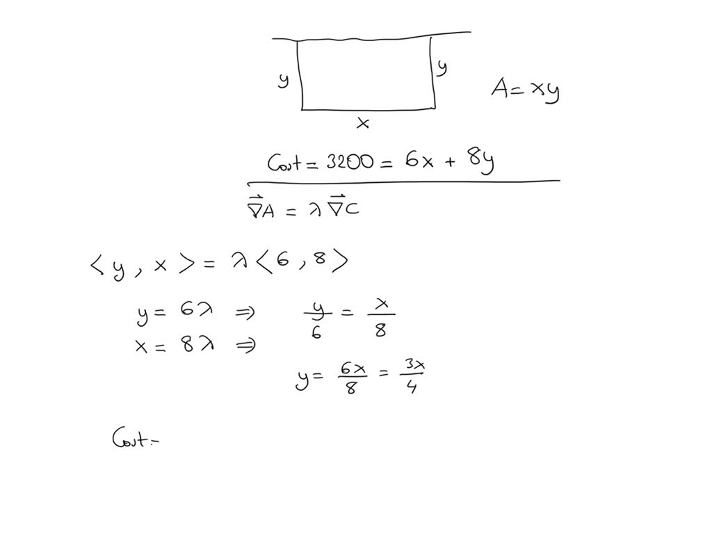 SOLVED: Use Lagrange multipliers to find the dimensions of a rectangular field with largest area ...