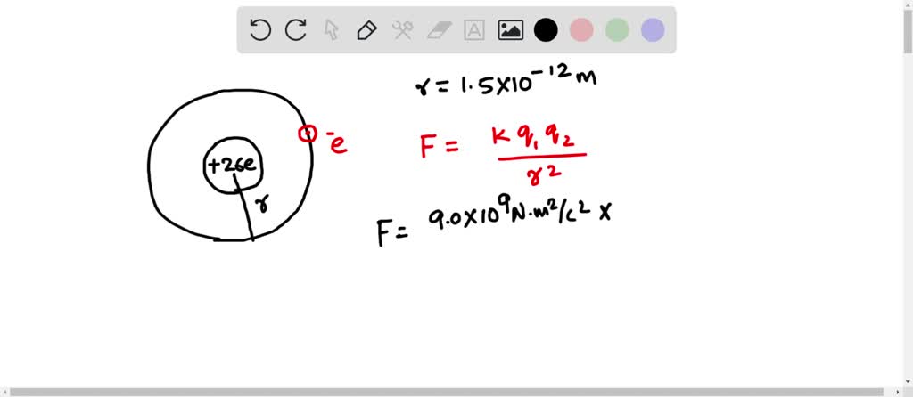 SOLVED: What is the size of the force between an iron nucleus (26 ...