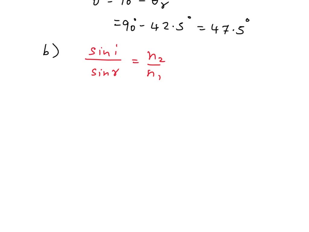 SOLVED: A parallel beam of light in air makes an angle of 47.5 with the ...