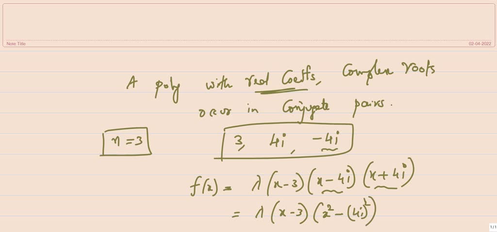SOLVED: Find an nth-degree polynomial function with real coefficients ...