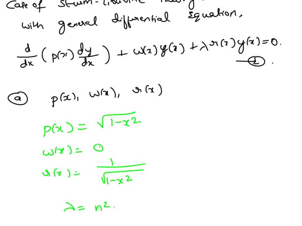 Solved The Chebyshev Polynomials Tn X Of The First Kind Are Solutions