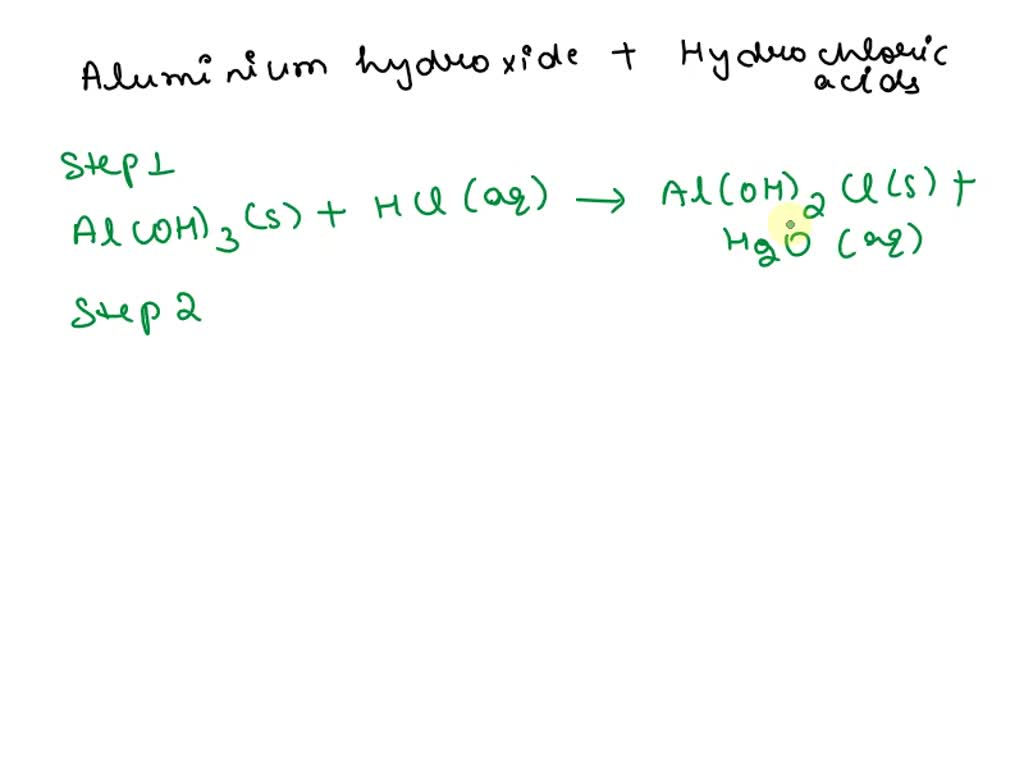 SOLVED: The reaction of aluminum hydroxide with hydrochloric acid can ...