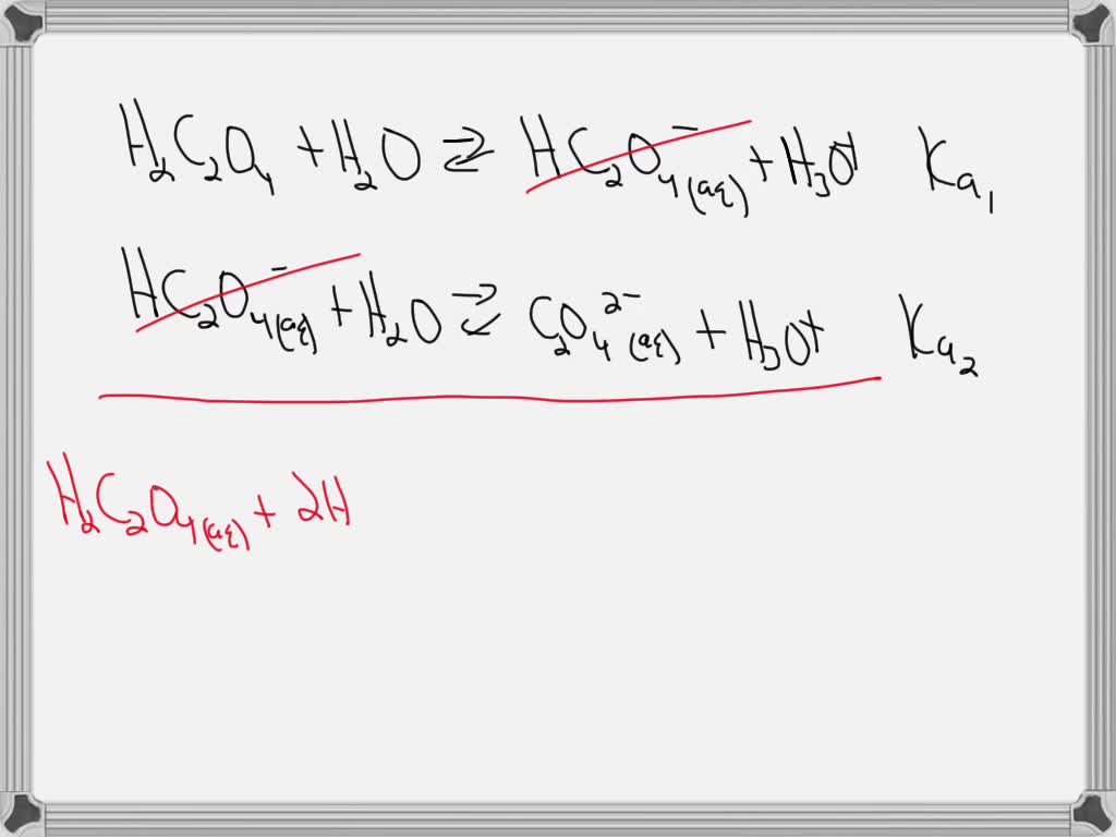 SOLVED: The first and the second ionization constants of oxalic acid ...