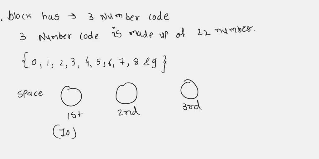 A lock has a 3-number code made up of 11 numbers. If none of the ...