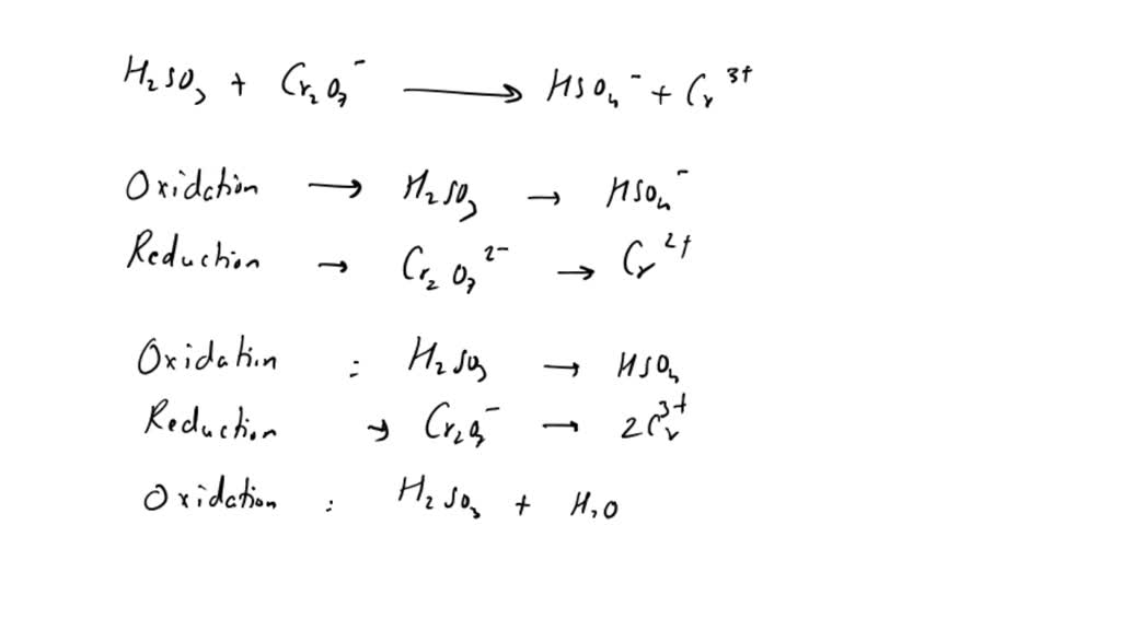 SOLVED: Balance the following redox reactions, done in acidic solution ...