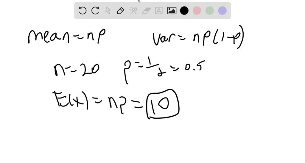 SOLVED: Find the mean, variance, and standard deviation for the number of heads when 20 coins ...