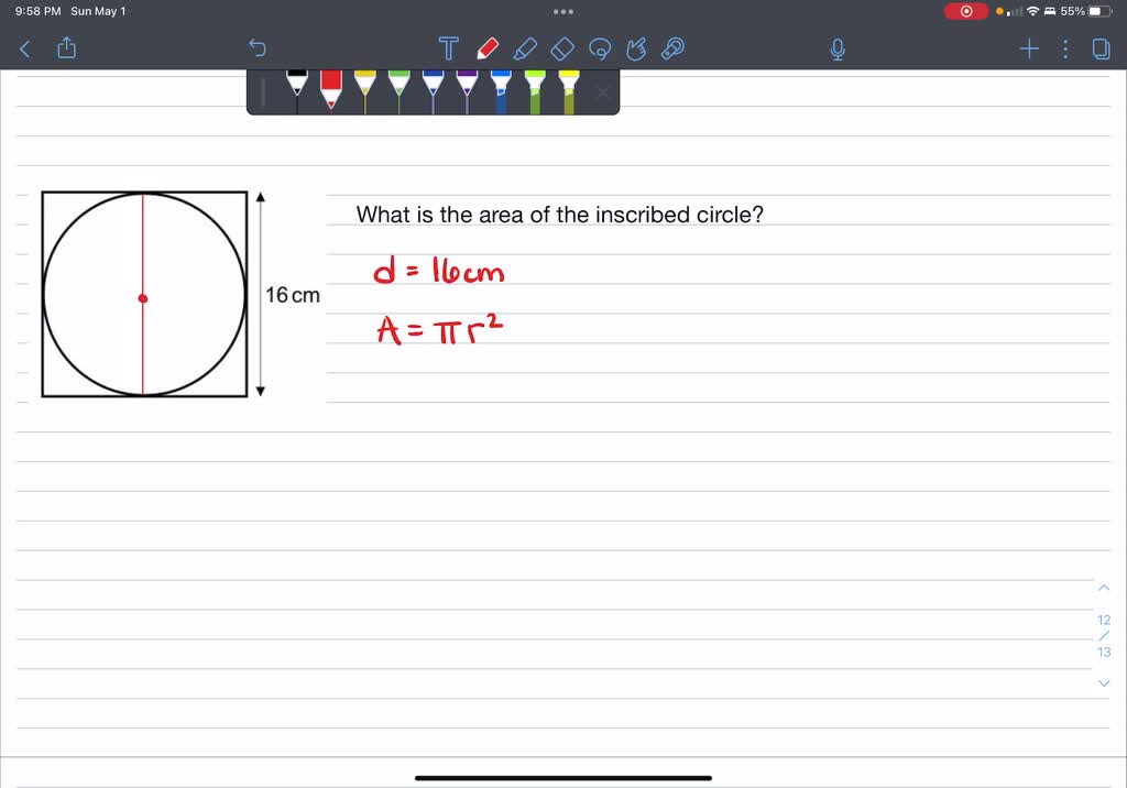 SOLVED: 'The Diagram Shows A Circle Inside A A 16 Cm Work, 45% OFF