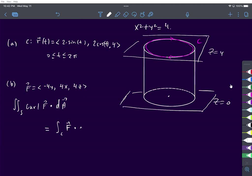 SOLVED: point) The figure below open cylindrical can, S , standing on ...