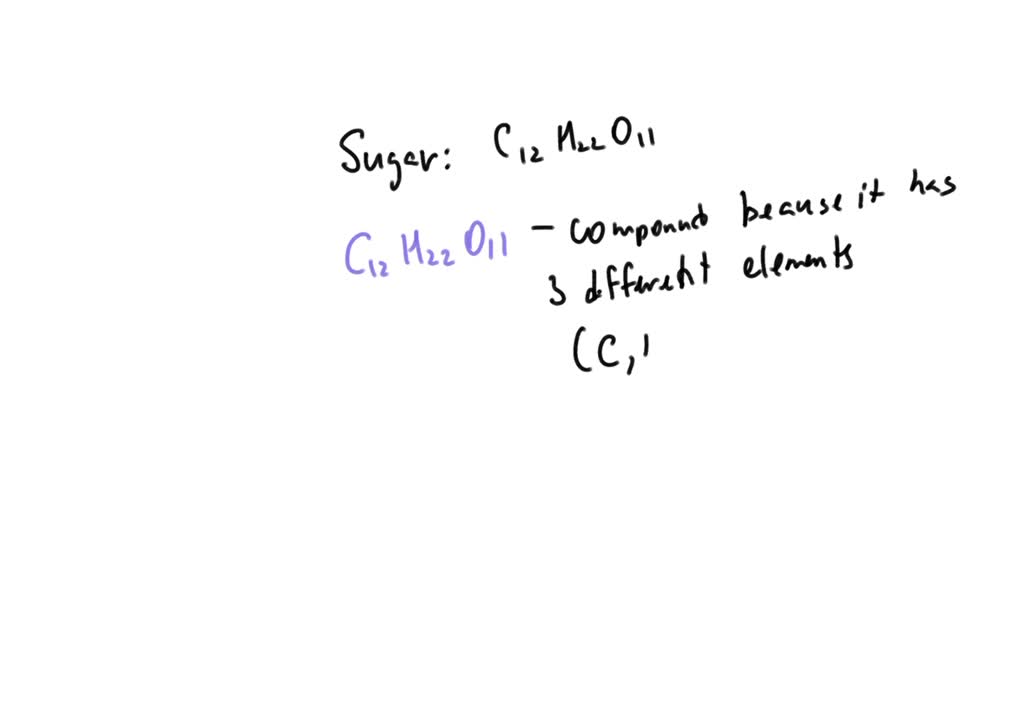 SOLVED: This structure shows how atoms make up sugar. The different ...