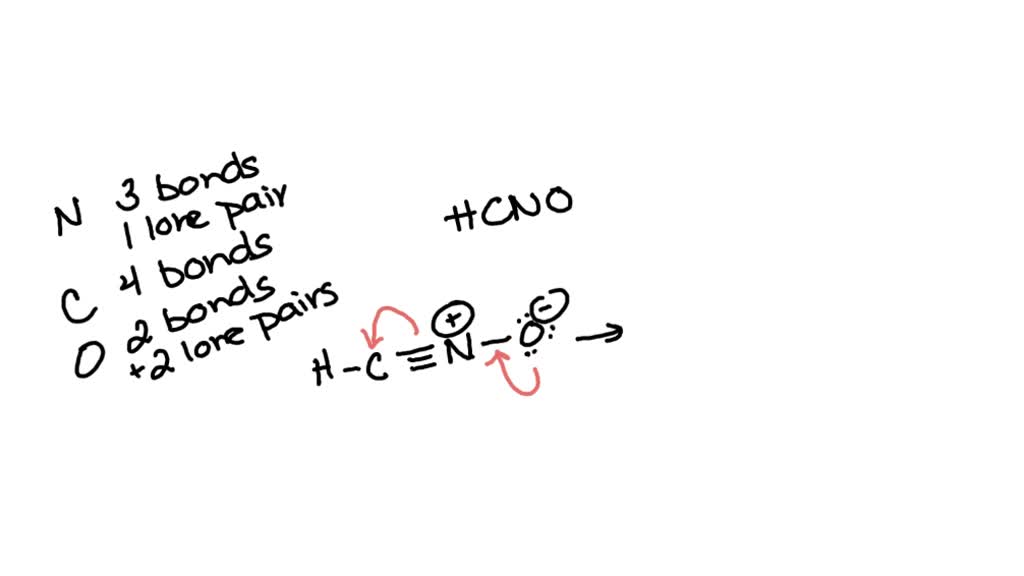 SOLVED: Draw the least important resonance contributor for fulminic ...