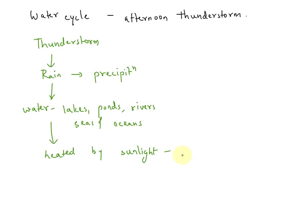 SOLVED: describe the water cycle process starting from an afternoon ...