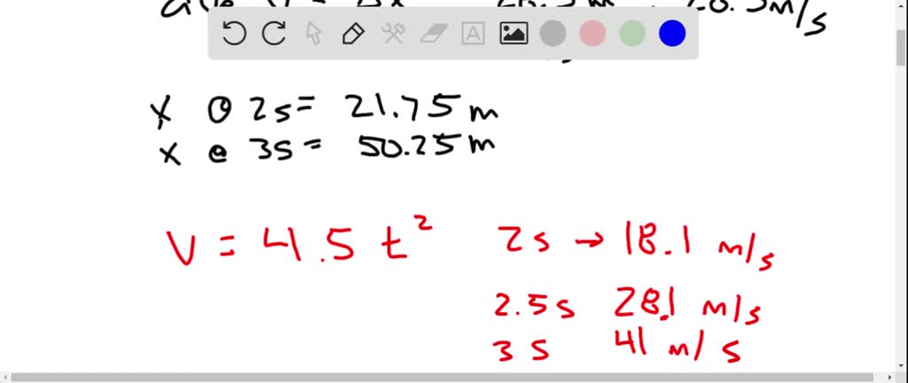SOLVED: Instantaneous Velocity and Speed The position of a particle moving along the x axis is ...