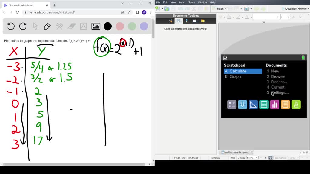 Plot a chart with T1 in function of T2