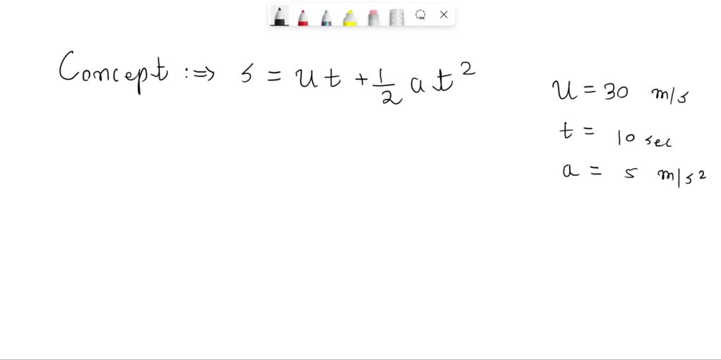 solved-a-car-initially-moving-at-30-m-s-begins-accelerating-at-5-m-s2
